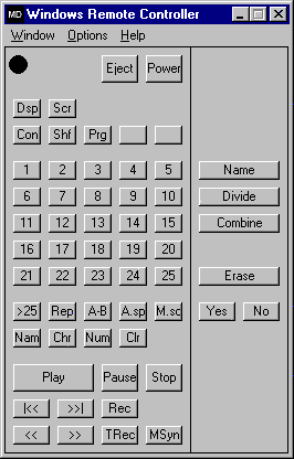 WinRemote - Remote controller for SONY MiniDiscs
